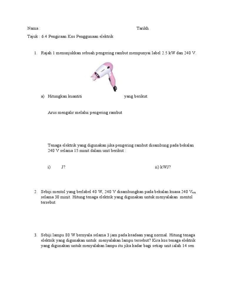 Soalan Elektrik | PDF