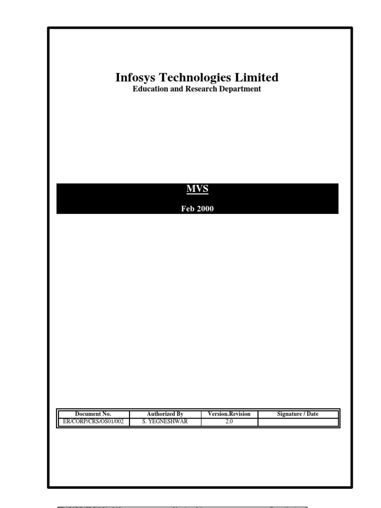 Mvs | PDF | Operating System | Microcomputers