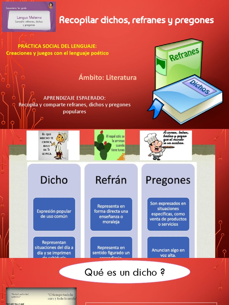 Refranes, Dichos y Pregones (Autoguardado) | PDF