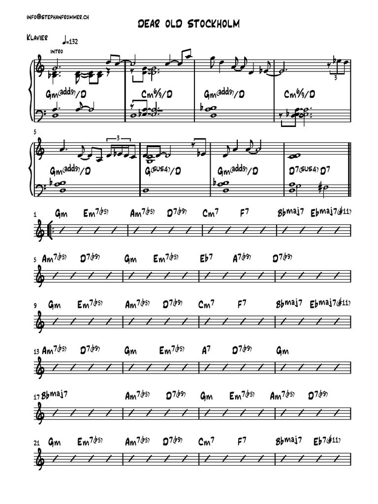 dear old stockholm | PDF