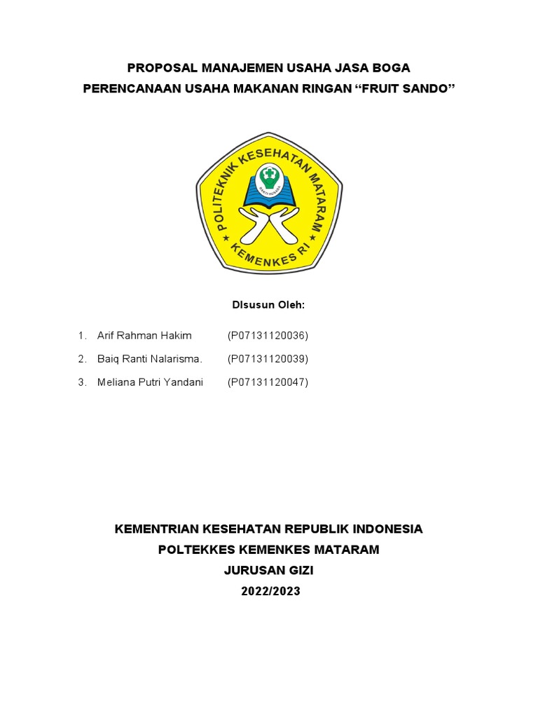 Proposal Fruit Sando | PDF