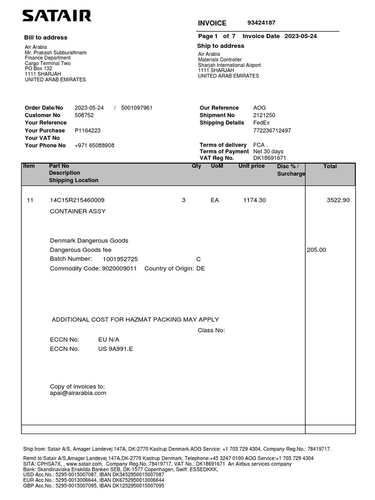 1 7 of 2023-05-24 Invoice Date Bill To Address Ship To Address ...