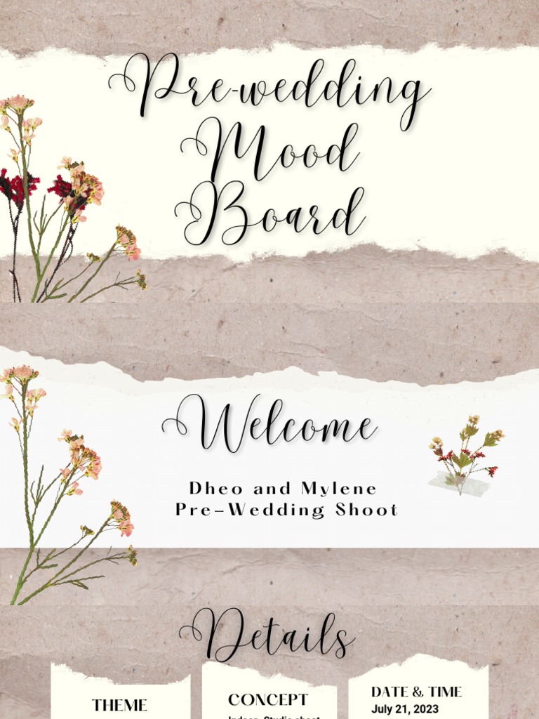 Pre-Wedding Mood Board | PDF