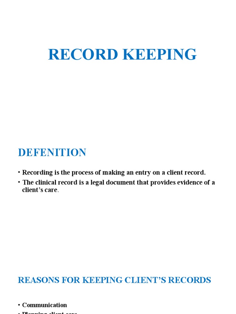 Unit 6-Record Keeping | PDF