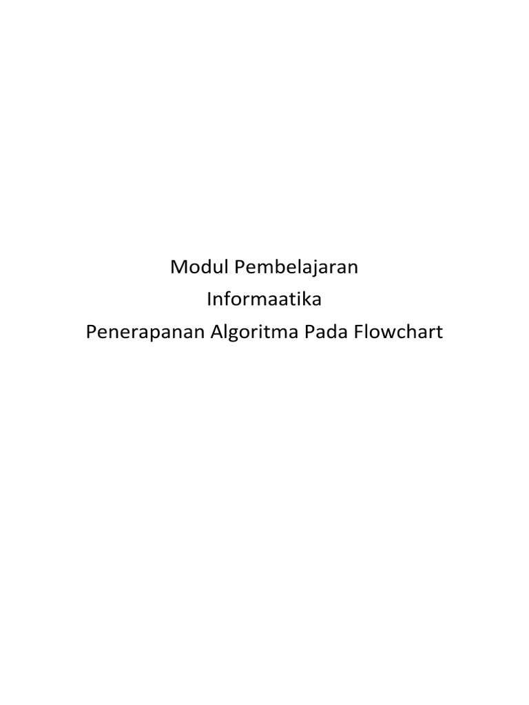 Modul Pembelajaran Flowchart TIK Kelas 9 | PDF