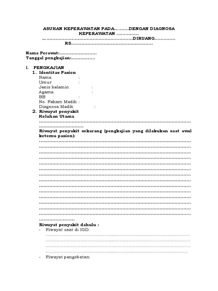Format Askep Icu | PDF
