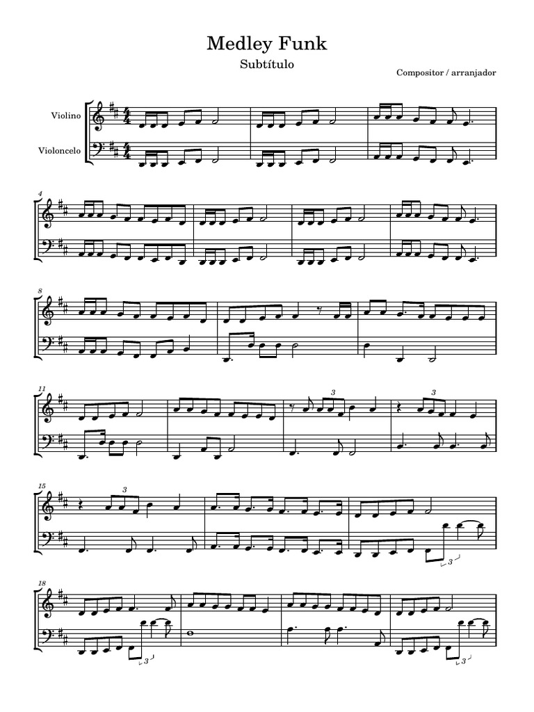 Medley Funk Compositions Guide | PDF