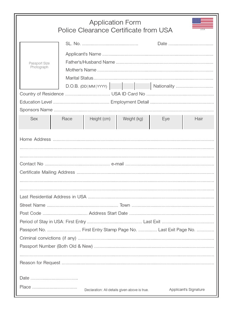 USA PCC Form Pages 2 | PDF | Identity Document | Passport