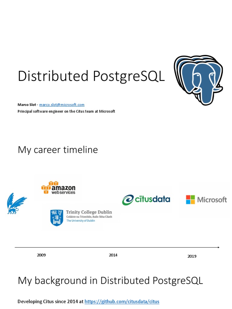 Distributed PostgreSQL | PDF | Postgre Sql | Relational Database