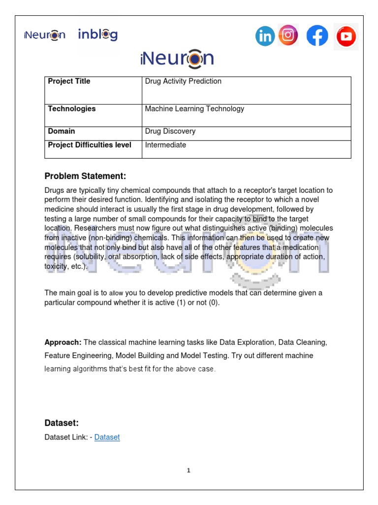 Drug Activity Prediction - Updated | PDF | Machine Learning | Cloud Computing