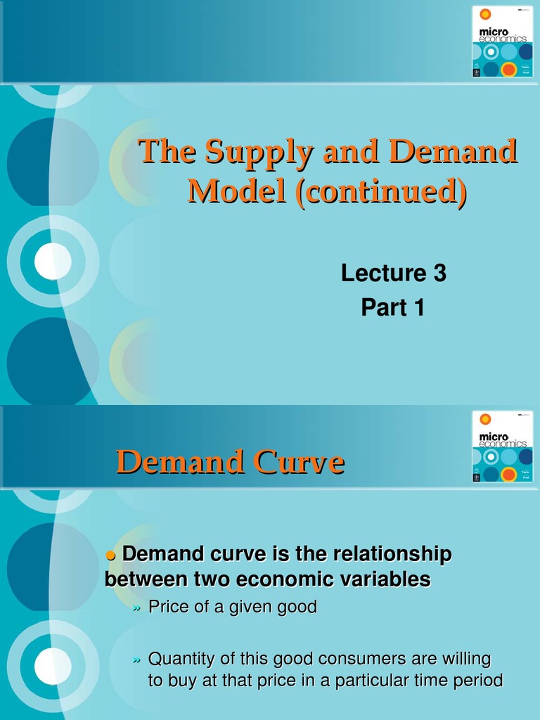 The Supply and Demand Model (Continued) | PDF | Supply And Demand | Demand