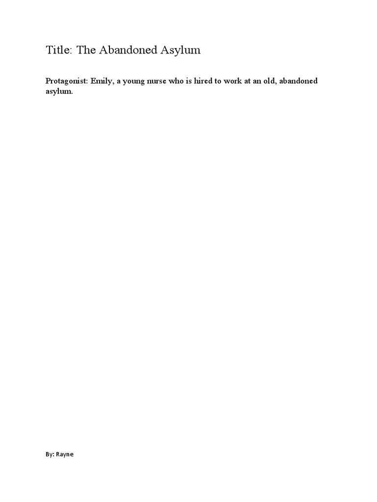 The Abandoned Asylum | PDF