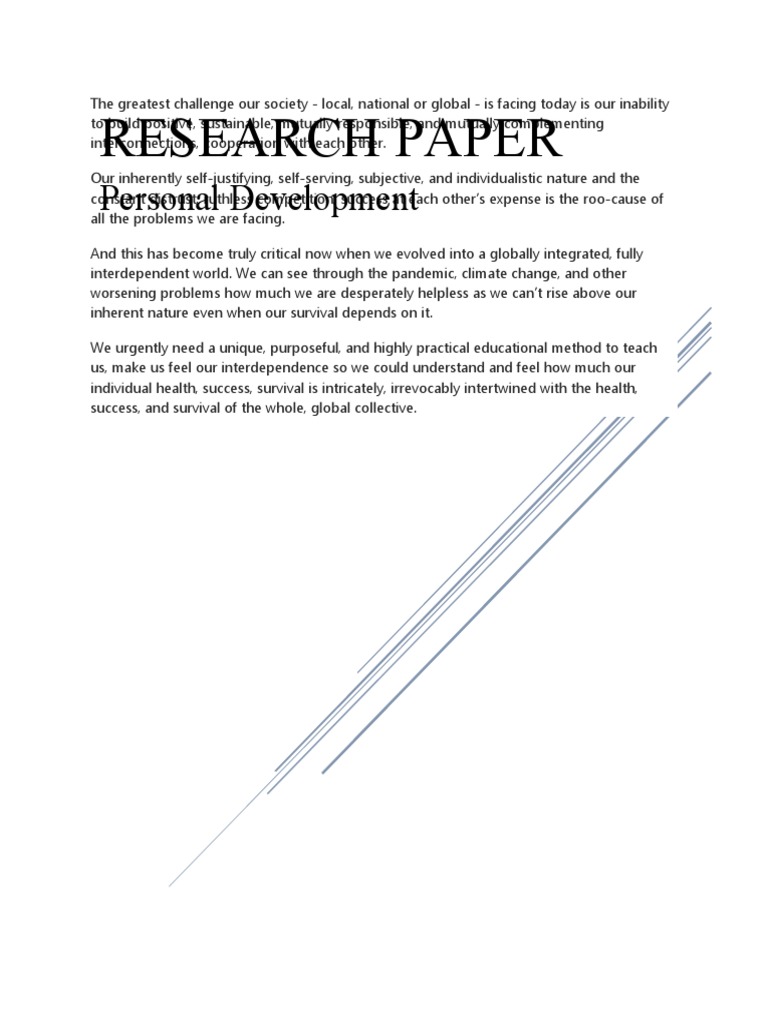 Personal Development | PDF