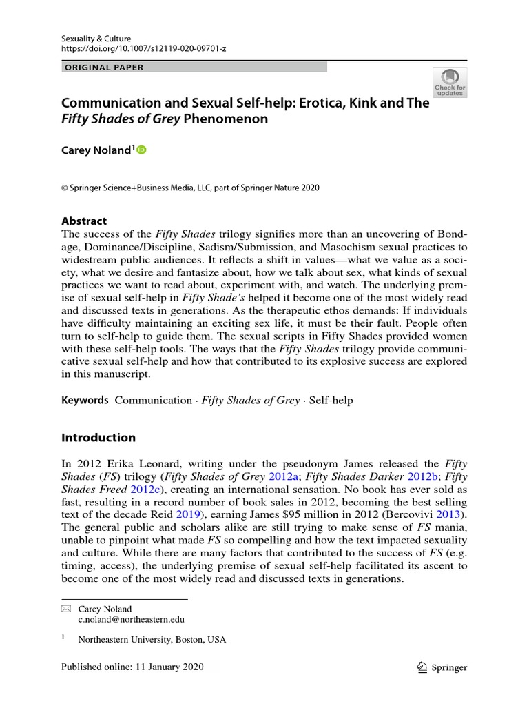 Communication and Sexual Self Help: Erotica, Kink and The: Fifty Shades ...