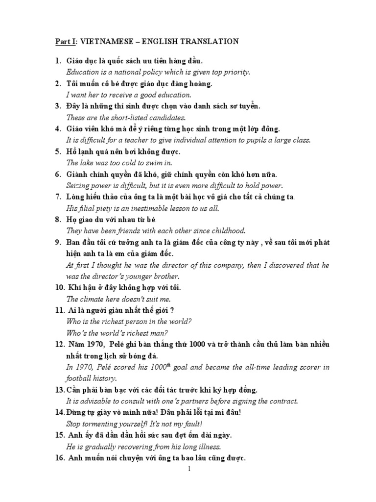 Sentence Pattern Translation Into English | PDF | Southeast Asia ...