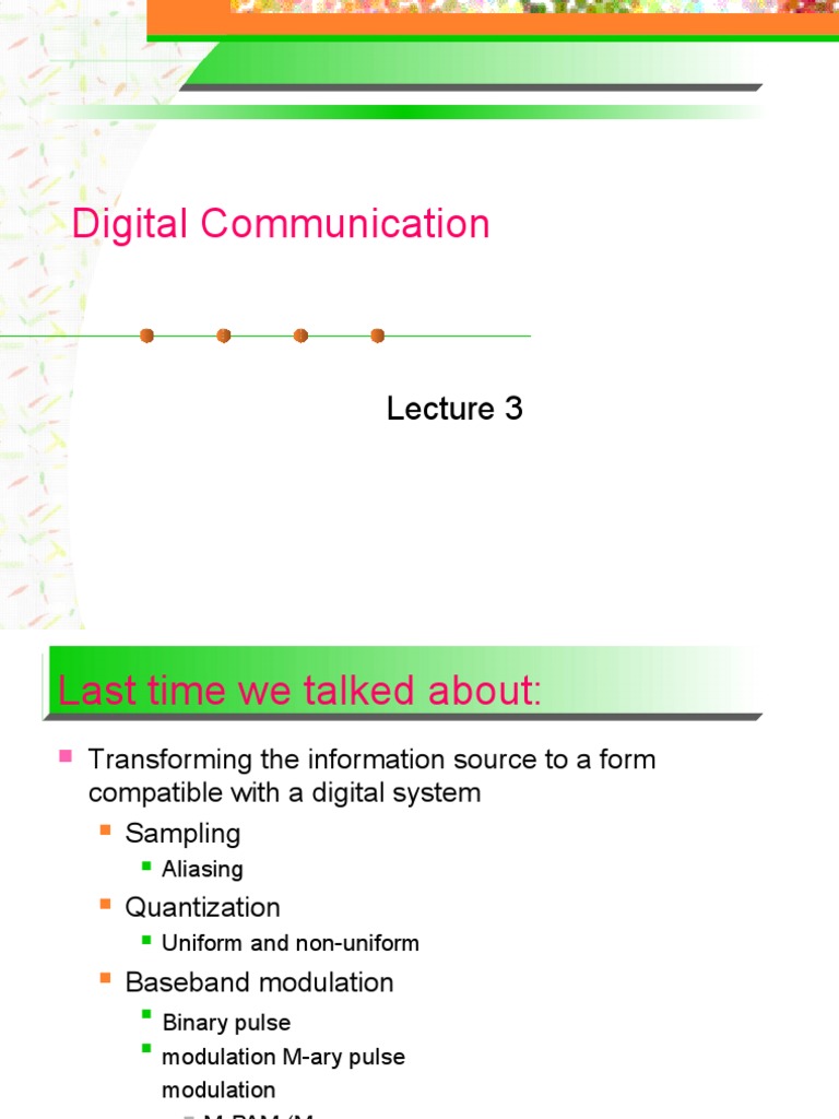 Lecture 3and4 Pdf Modulation Sampling Signal Processing 