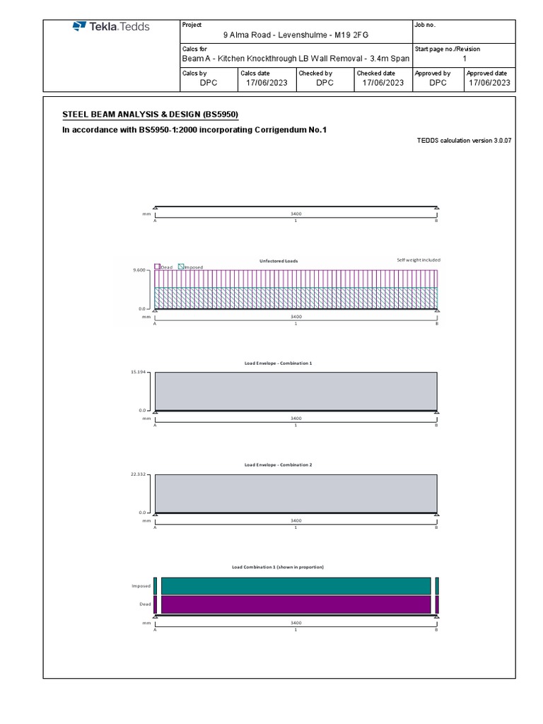 Beam A - 3.4m Span | PDF | Buckling | Beam (Structure)