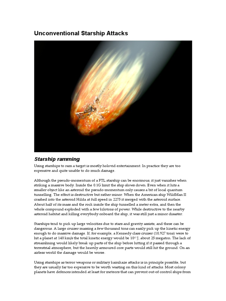 Starship Ramming 2300AD RPG | PDF | Asteroid | Nuclear Weapons