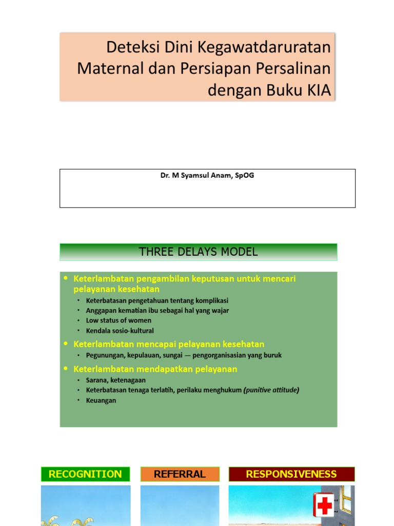 Deteksi Dini Kegawatan Maternal Sesuai Buku KIA | PDF