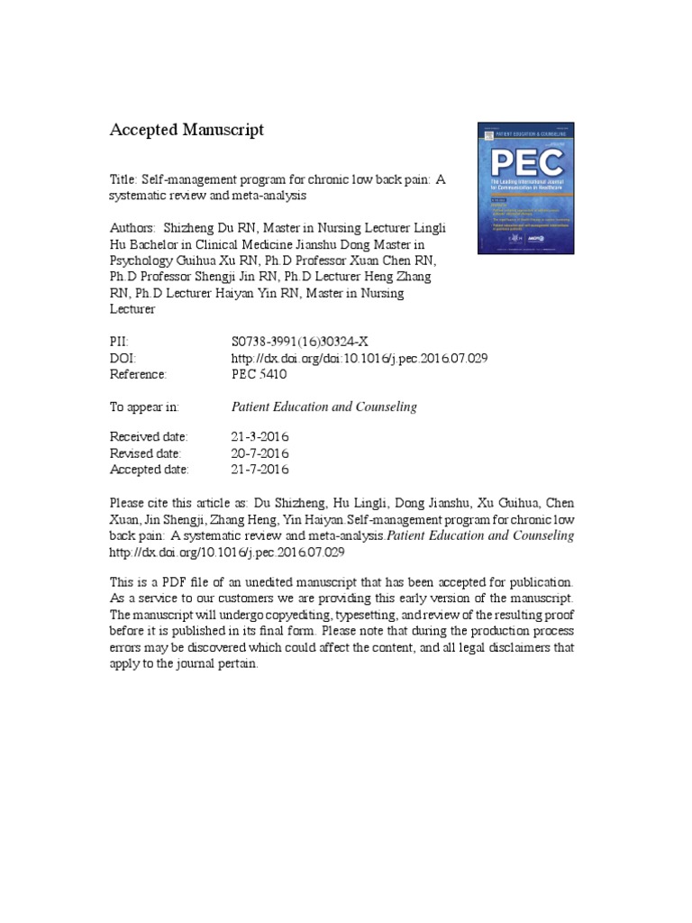 J Pec 2016 07 029 | PDF | Randomized Controlled Trial | Systematic Review