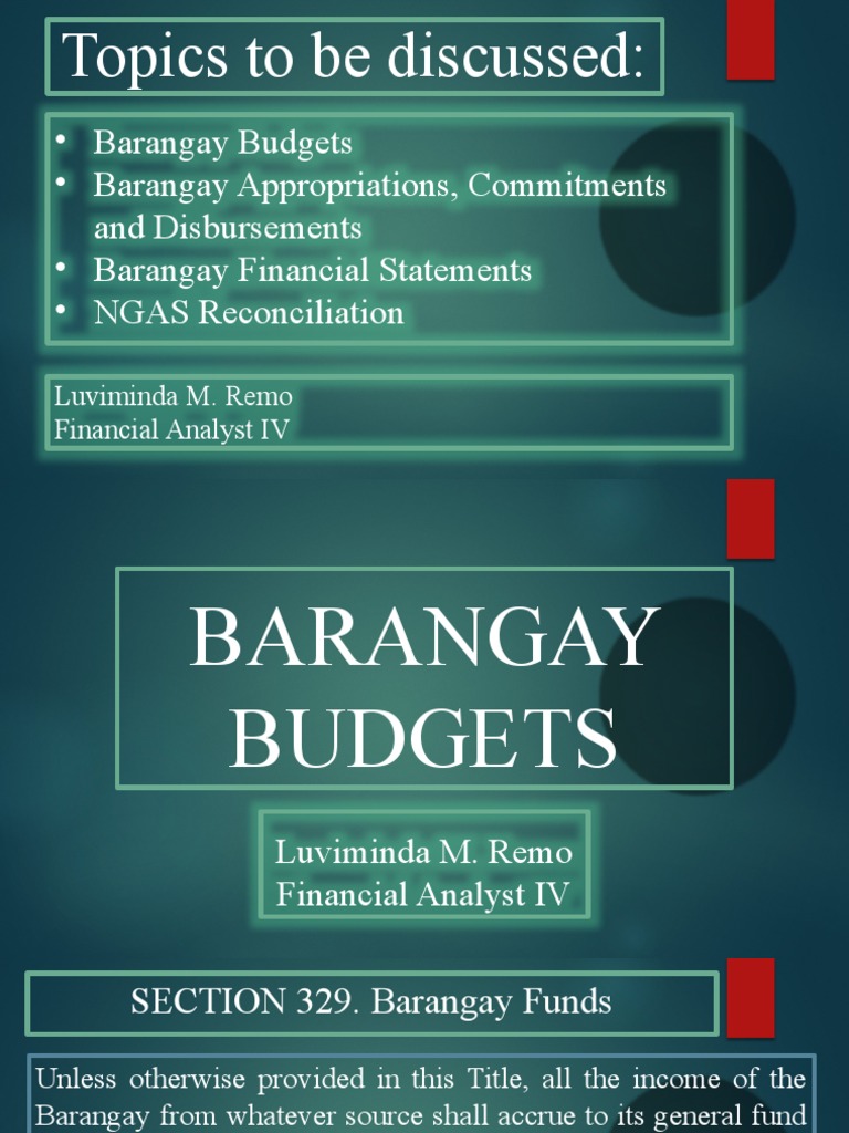 Barangay Budgets | PDF