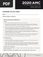 2024 Amc 8 Problems and Answers | PDF