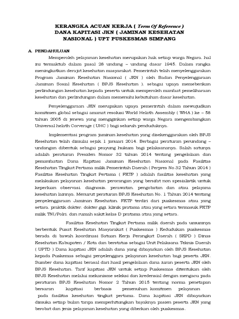 KAK JKN Tahun 2022 | PDF