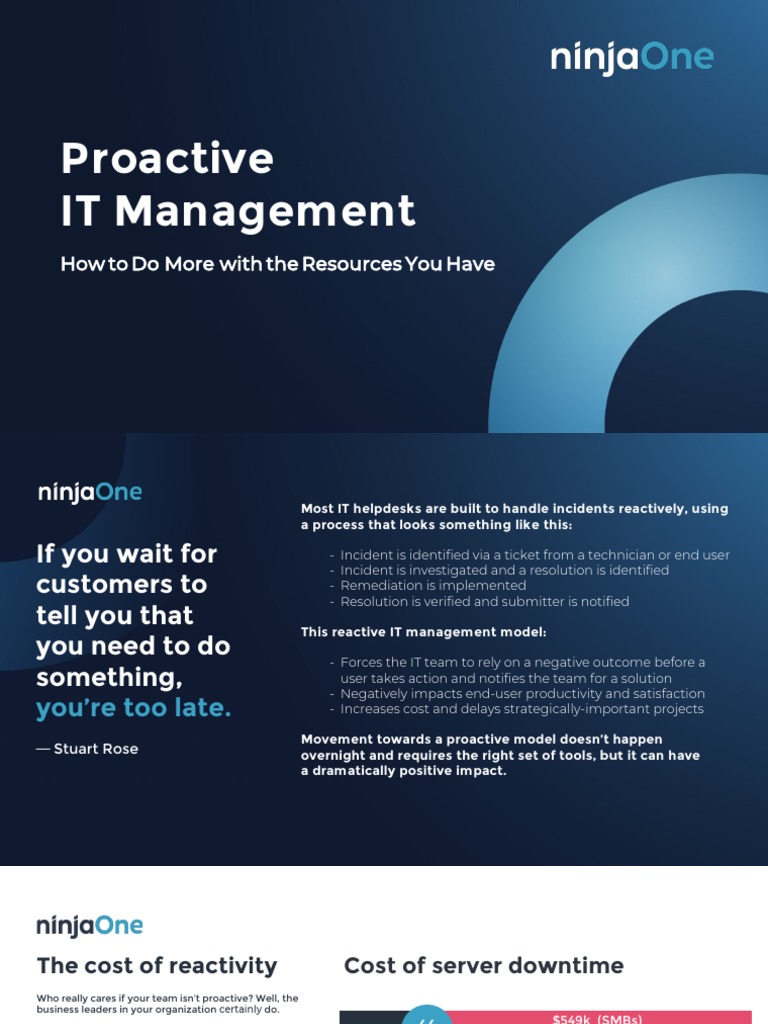 Proactive IT Management Guide | PDF | Computer Network | Server (Computing)