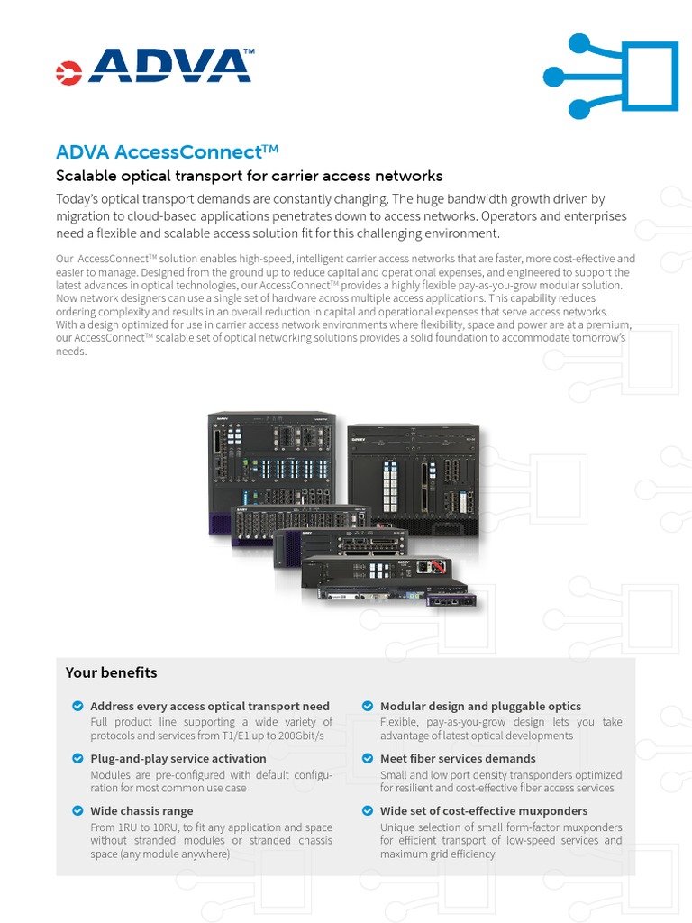 ADVA AccessConnectTM | PDF | Wavelength Division Multiplexing | Telecommunications