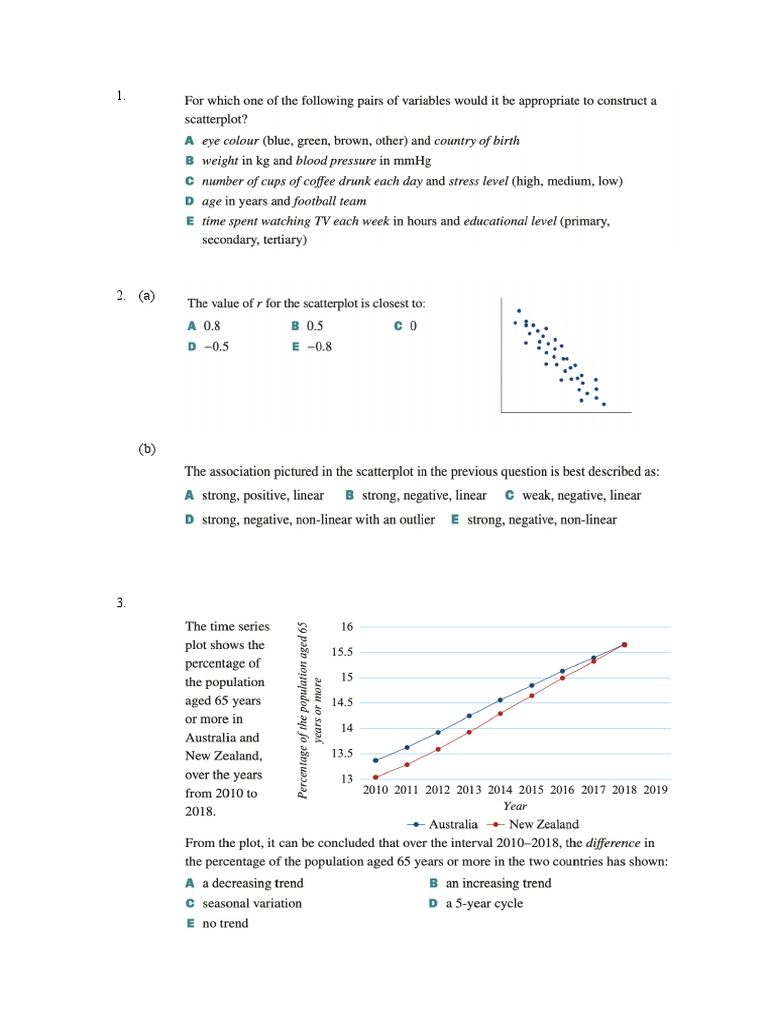 QCE General Mathematics(CH 1-10)Revision | PDF