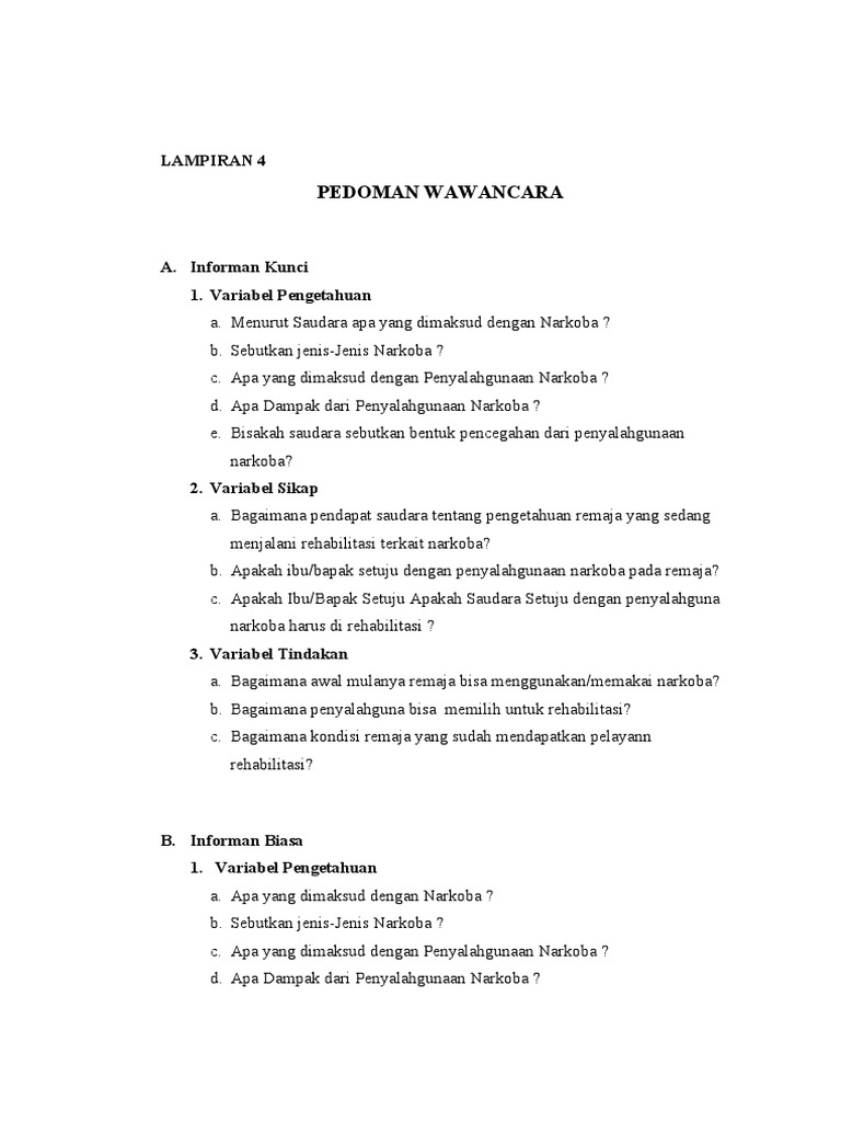 LAMPIRAN 4 (PEDOMAN WAWANCARA) | PDF