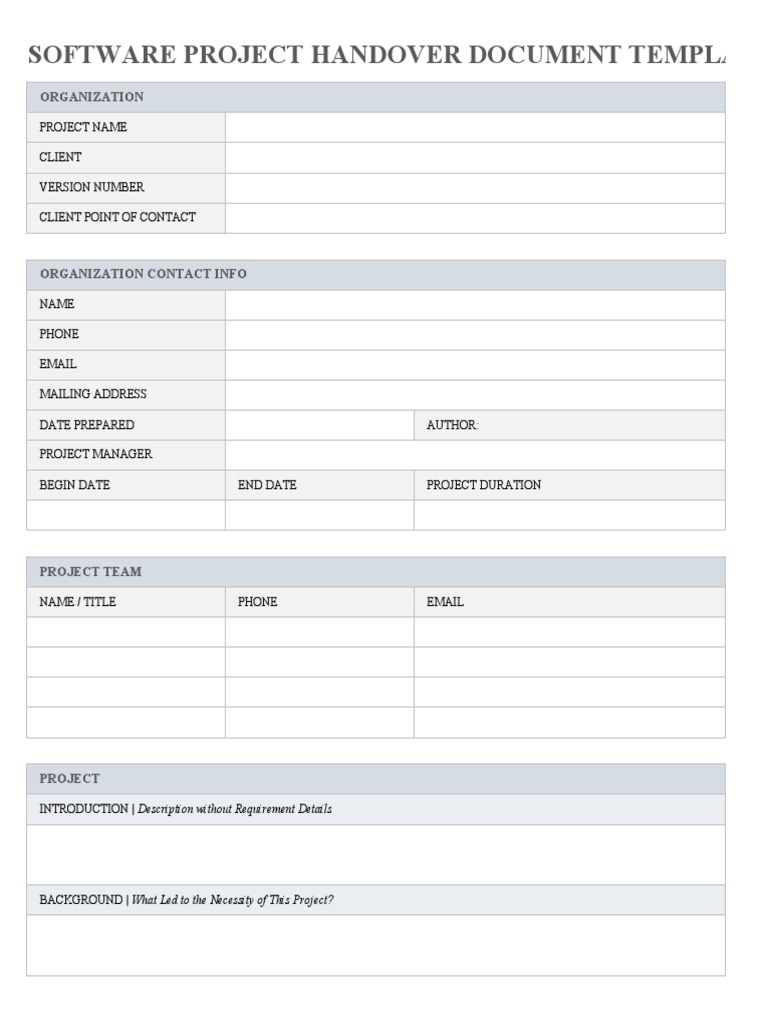 IC Software Project Handover Document 11458 | PDF | Information ...