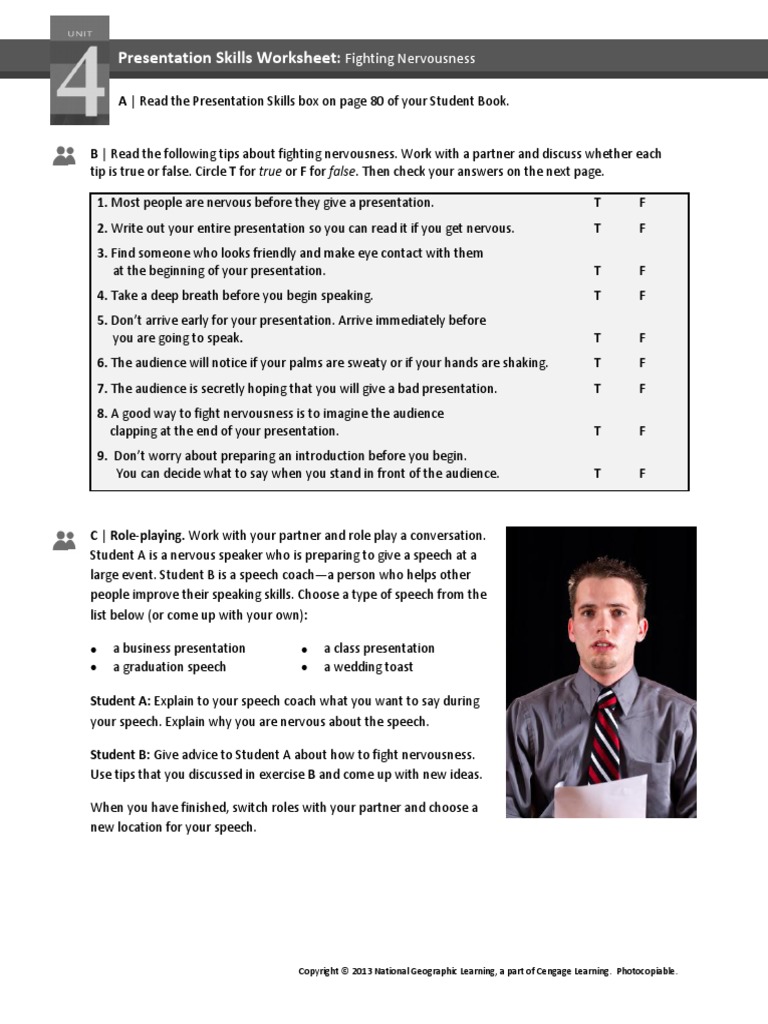 PW4 - Unit 4 - Presentation Skills Worksheet | PDF