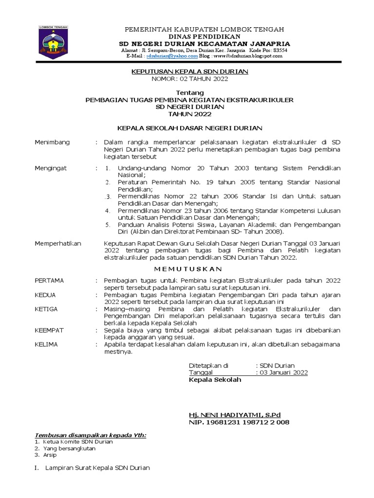 SK Ekskul 2022 | PDF