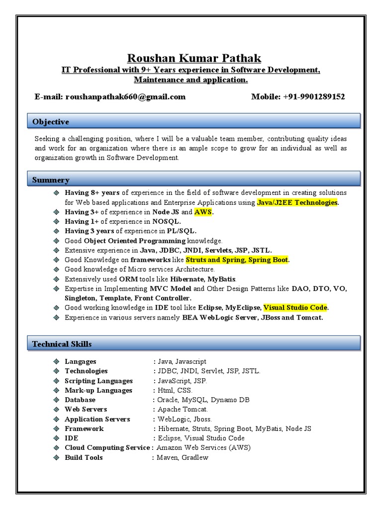 Roushankumarpathak Java Aws Perfectjobaccord | PDF | Spring Framework | Java (Programming Language)