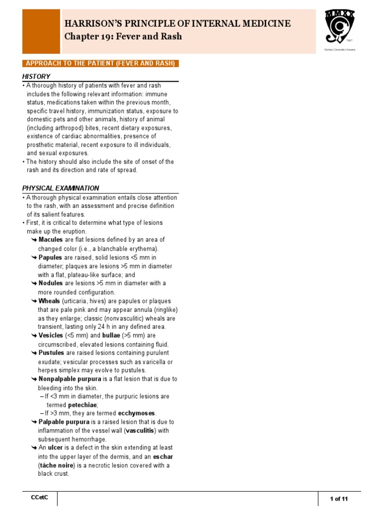 Fever and Rash: Patient Approach Guide | PDF | Fever | Dermatology