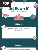 Sit Down If... Questions | PDF | Language Arts & Discipline