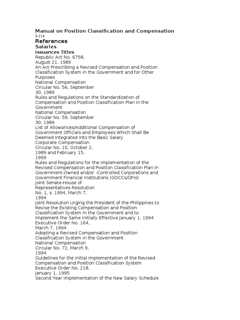 Manual on Position Classification and Compensation | Overtime | Employment Manual on Position Classification and Compensation | Overtime | Employment