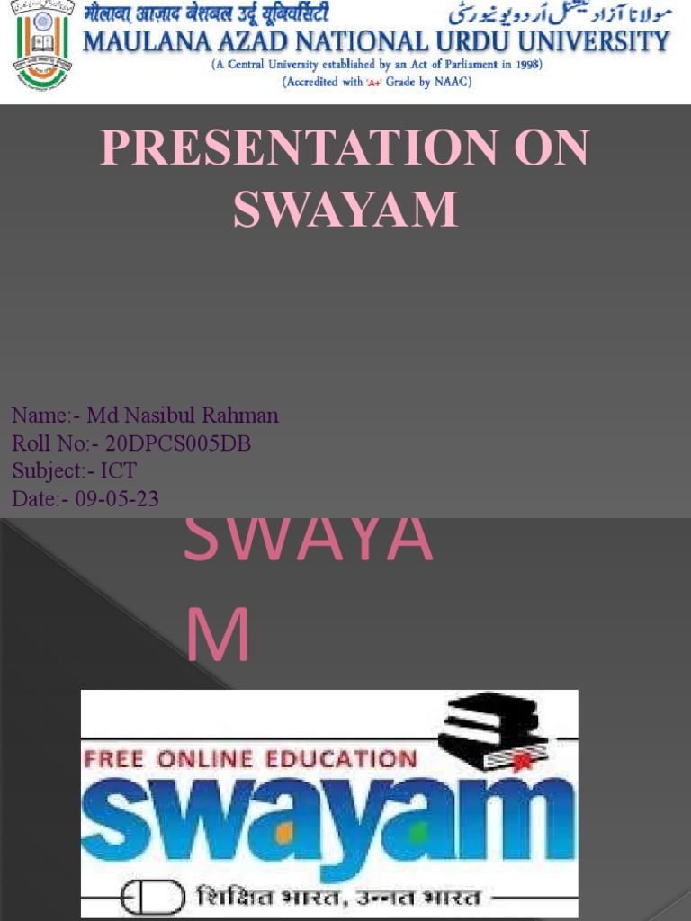 On Swayam | PDF | Government Of India | Education Policy