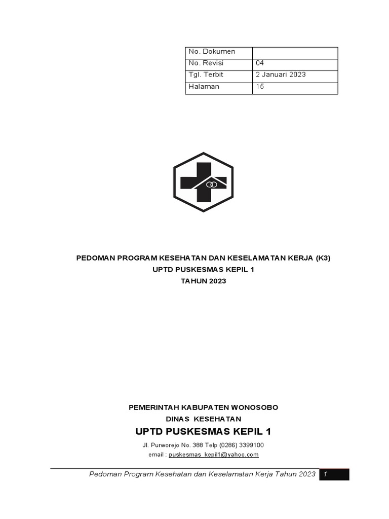 1.3.6.a Pedoman Program K3 2023 | PDF | Kesehatan Holistik