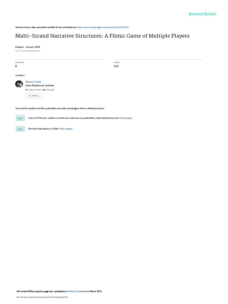 Multi-Plot Film Narratives | PDF | Narrative | Plot (Narrative)