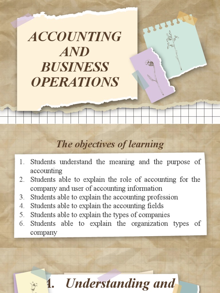 Accounting & Business Operation | PDF | Accounting | Accountant