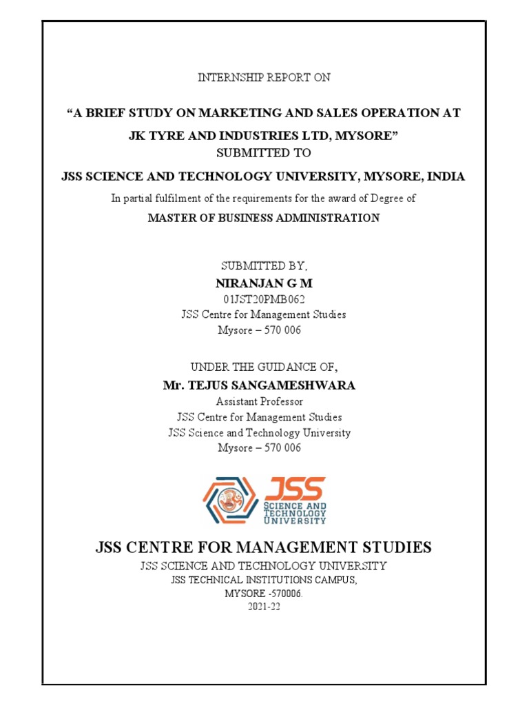 Nachiketha Internship Report | PDF