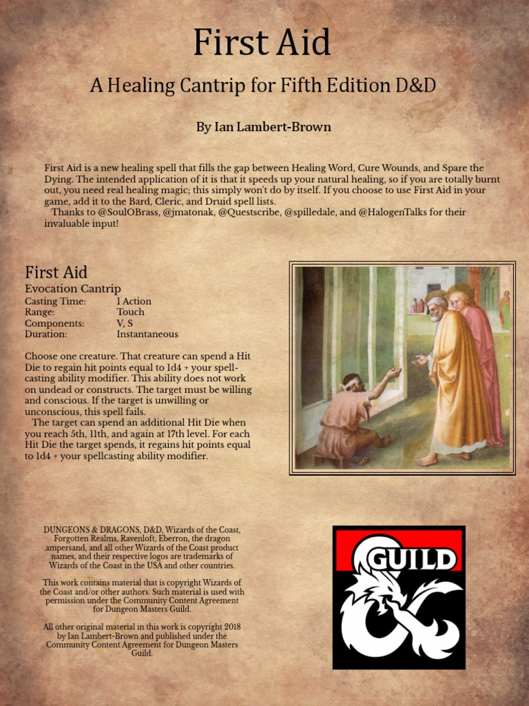 First Aid (Cantrip) | PDF