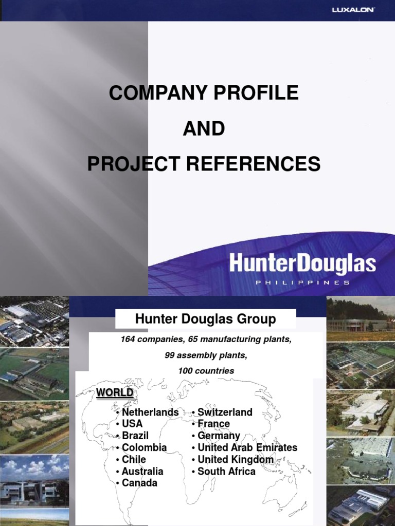 HUNTER DOUGLAS Company Profile Brochures | PDF