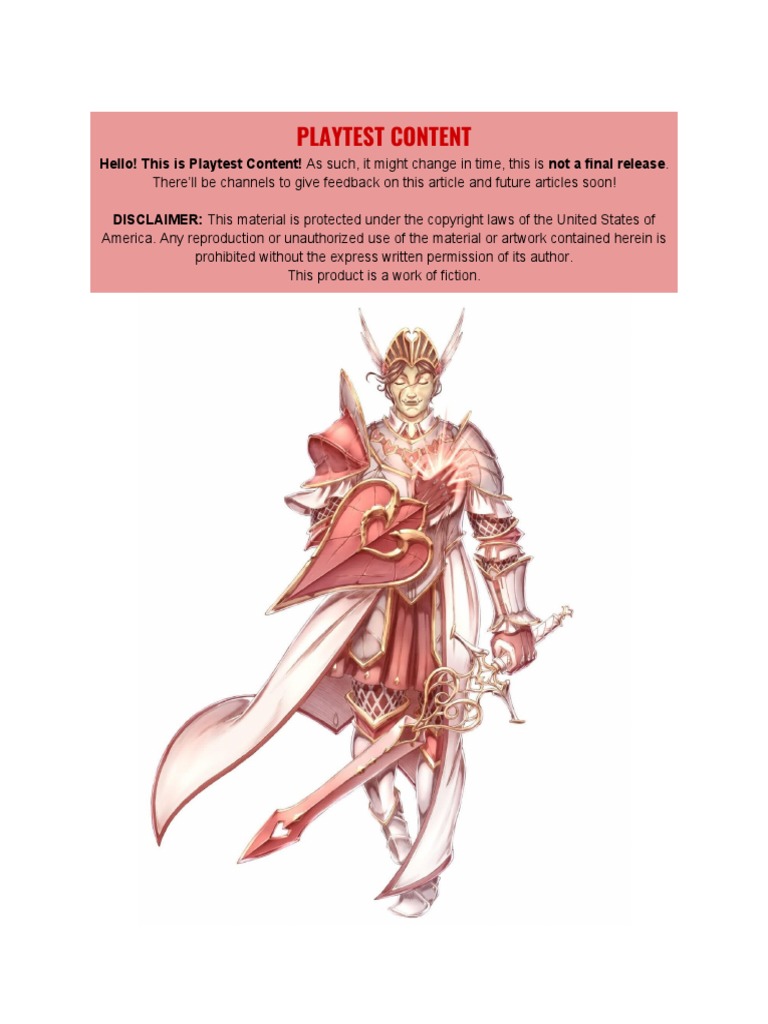 Pointy Hat - Oath of Love - Paladin Subclass | PDF | Copyright | License