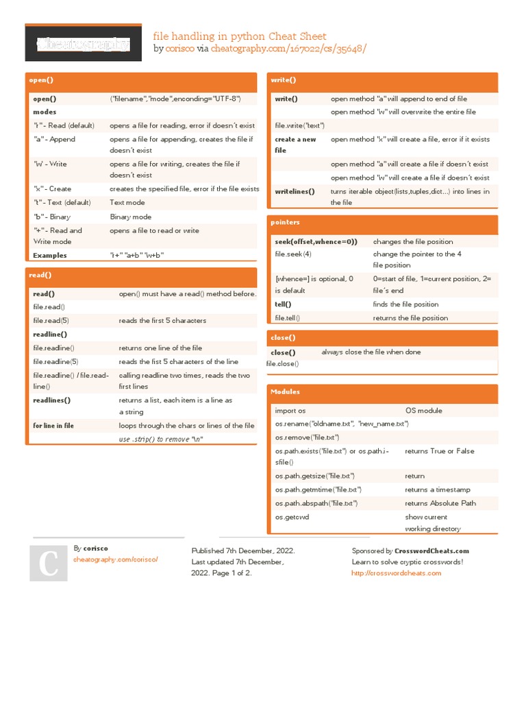 Corisco - File Handling in Python | Download Free PDF | Computing ...