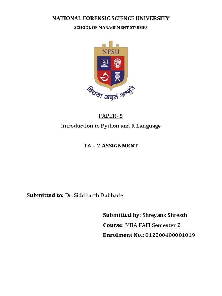 NFSU Cover Page p5 | PDF | Technology & Engineering