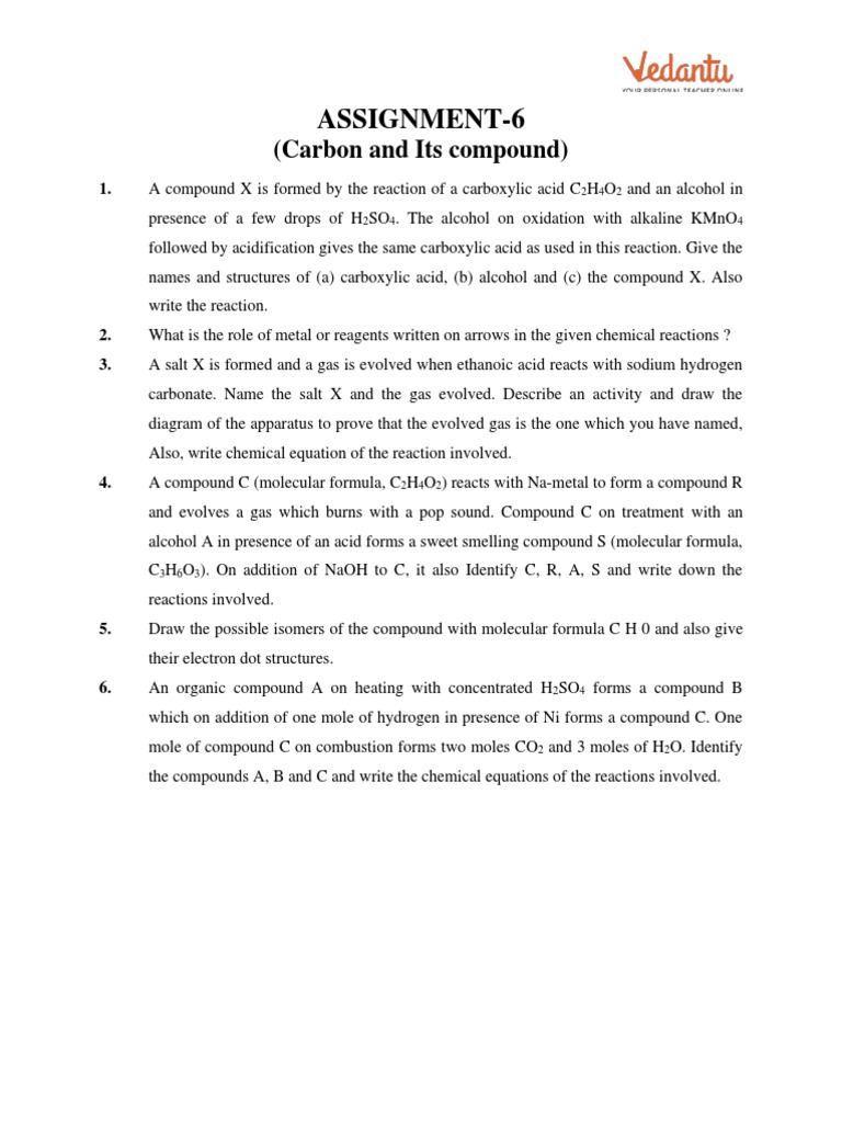 VDA - 6 Carbon and Its Compound | PDF | Acetic Acid | Ethanol