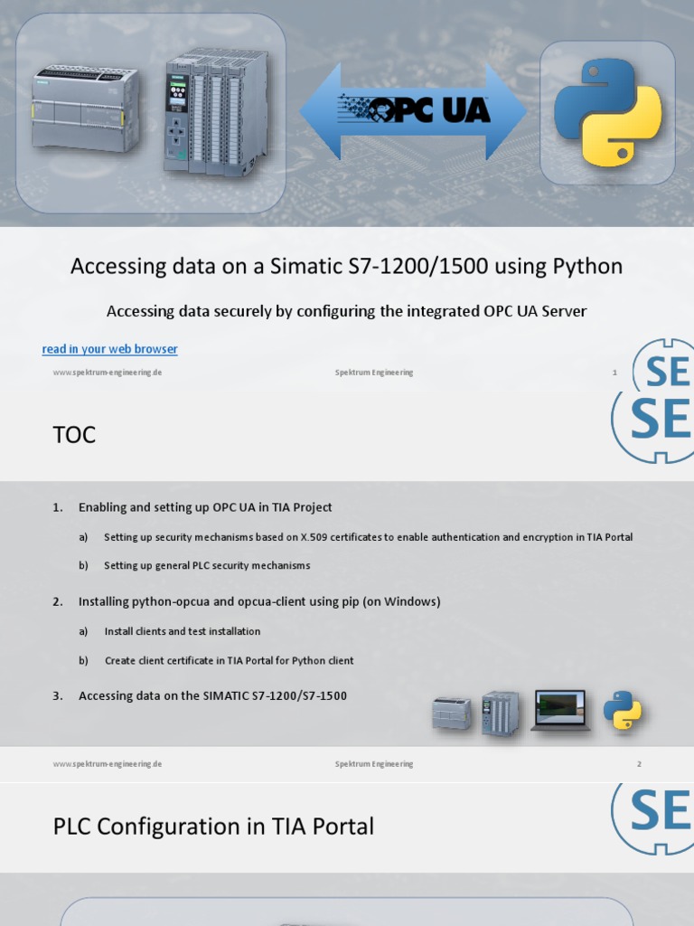OPC UA Python SIMATIC S7 Siincos Blog Tutorial | PDF | Public Key Certificate | Computer Engineering